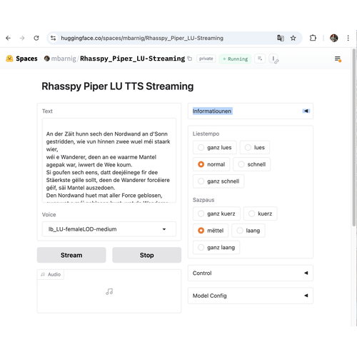 Rhasspy Piper LU TTS Streaming - Portail Open Data