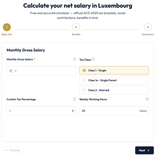 LuxSalary.lu — Simulateur de salaire net Luxembourg - Portail Open Data